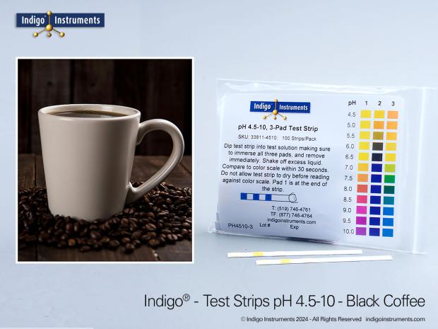 pH 4.5-10 Acid/Base Triple Pad Test Strips, 100/pack, Indigo