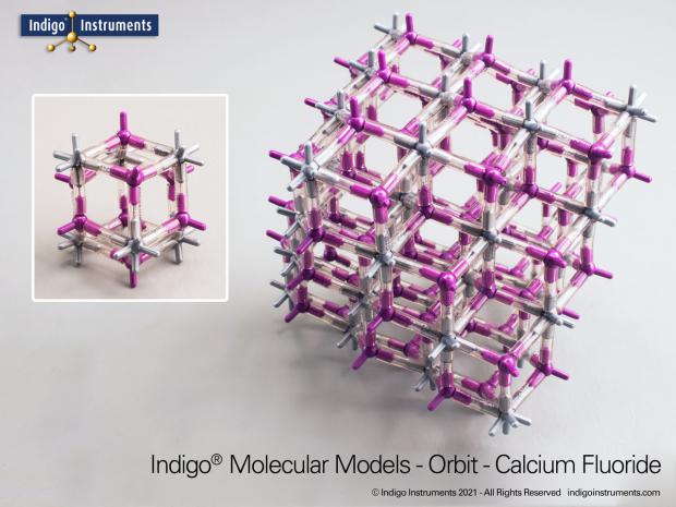 Fluorite (Fluorspar) Calcium Fluoride Crystal Structure Model, 154 ...