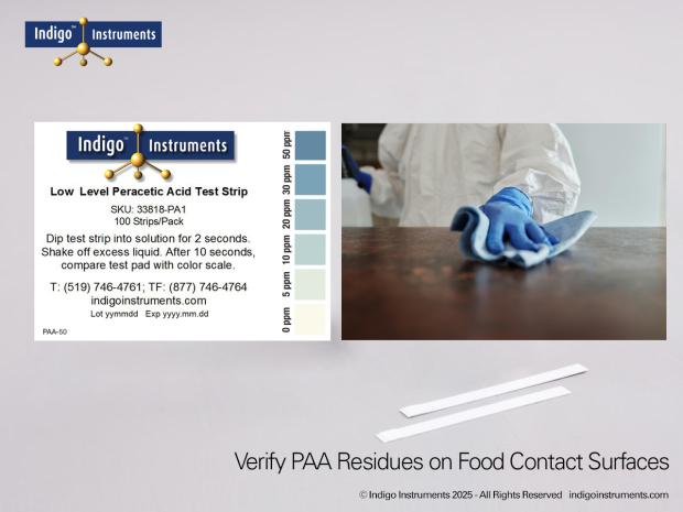 0-50ppm PAA Test Strips for Residual Testing for Food Contact Surfaces