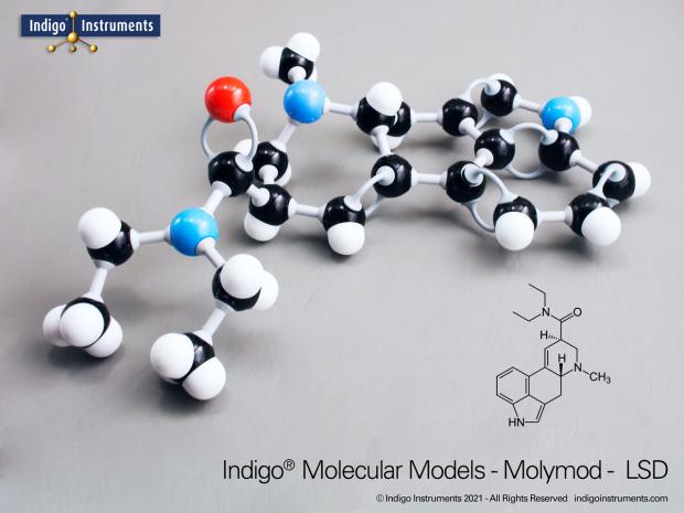 LSD Chemical Structure Molecule Model from Indigo