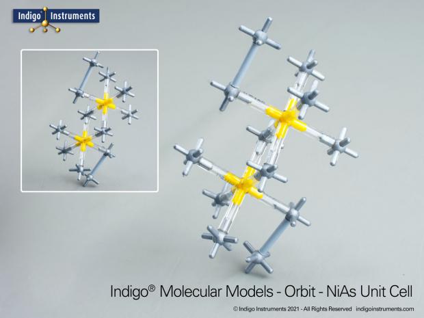 Nickel Arsenide Molecular Model Kit, 160 atoms, Indigo