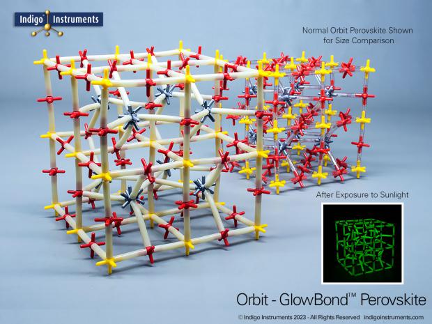 Perovskite Molecular Model Kit, 89 atoms, 140 bonds, Indigo
