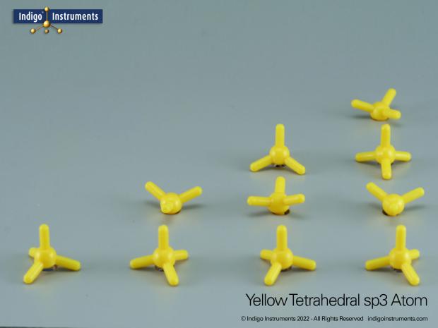 Atom, Orbit, S "k", tetrahedral, yellow