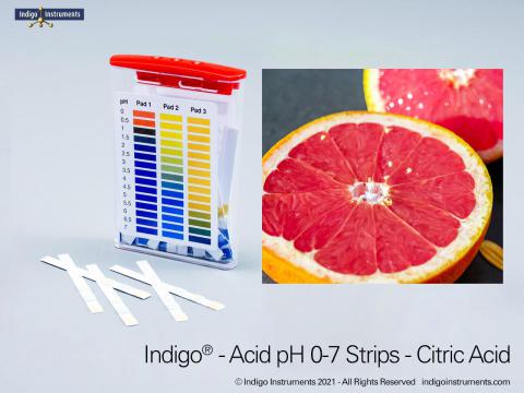 pH 0-7 Test Strips, Acid Triple Pad, 100/pack