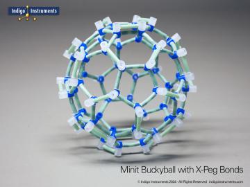 Buckyball C60 with X-pegs, Indigo