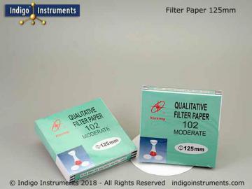 Filter paper, 12.5cm diameter, 100 sheets/pack