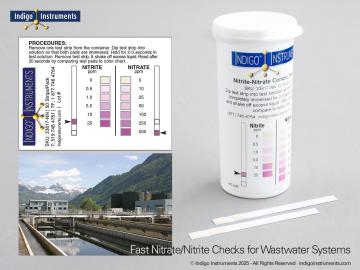 Nitrite 25ppm, Nitrate 500ppm, Test Strips ~50/vial, Indigo