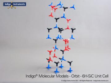 Silicon Carbide Molecular Model, 144 atoms/240 bonds, Indigo