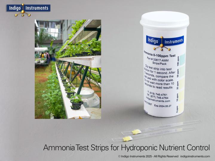 Ammonia Test Strips 0-100ppm, ~25/vial, Indigo
