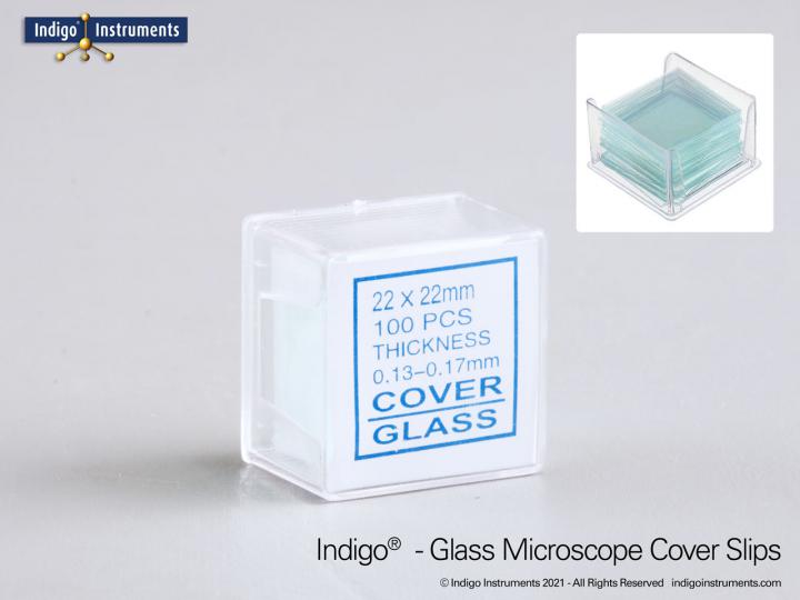 Glass Microscope Coverslips, 22x22mm, 100/pack