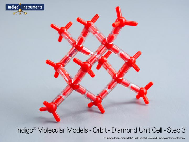 Diamond Crystal Structure Unit Cell Model Assembly Step 3