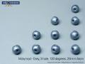 Atom, Molymod, grey (aluminum), 3 hole, 120 degrees, 23mm