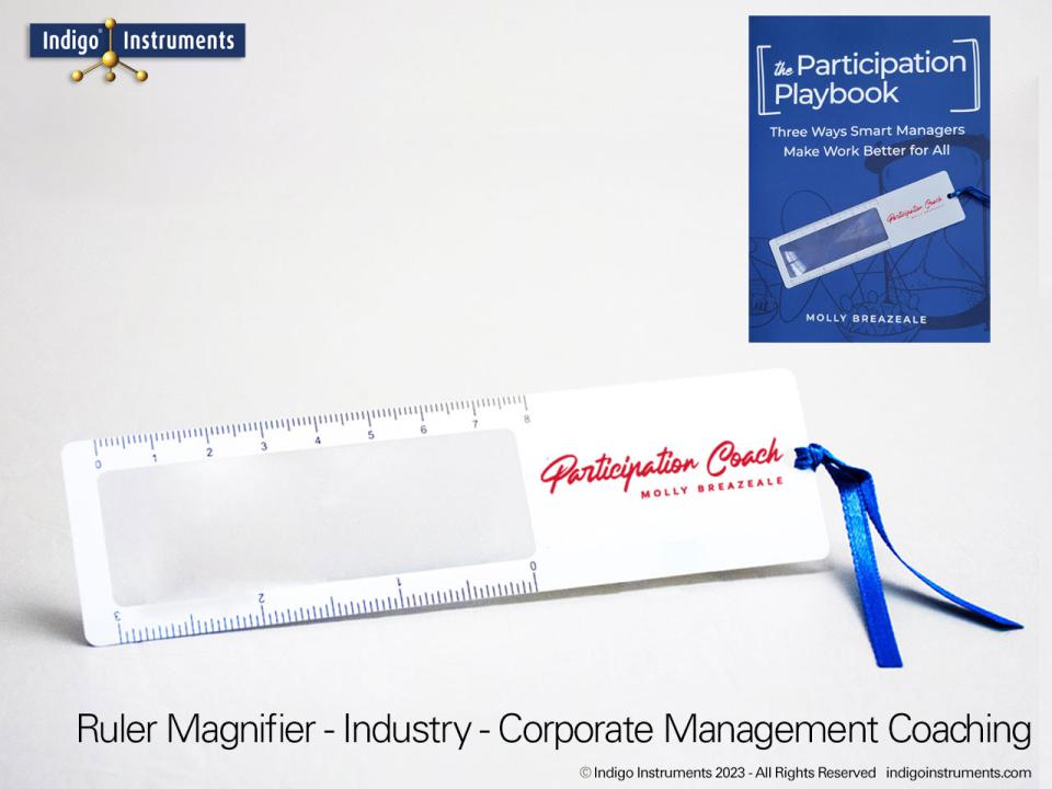 Small bookmark-ruler magnifier, 3.5X, 140x38mm (5.5")