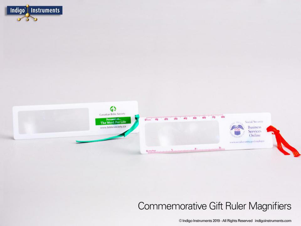 Promotional rulers, bookmarks custom imprinted for tradeshow giveaways.